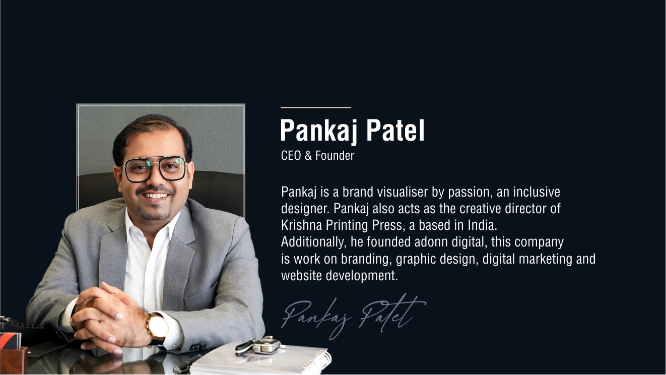 Meet & Pankaj Patel Founder | Krishna Printing Press - Our Vision & Story